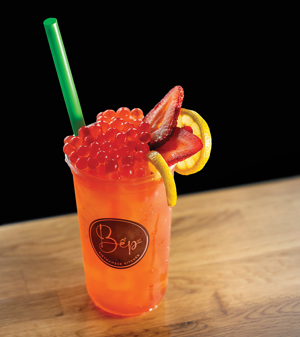 Dig In Drink Up Strawberry Lemonade Boba Tea From Bep Vietnamese